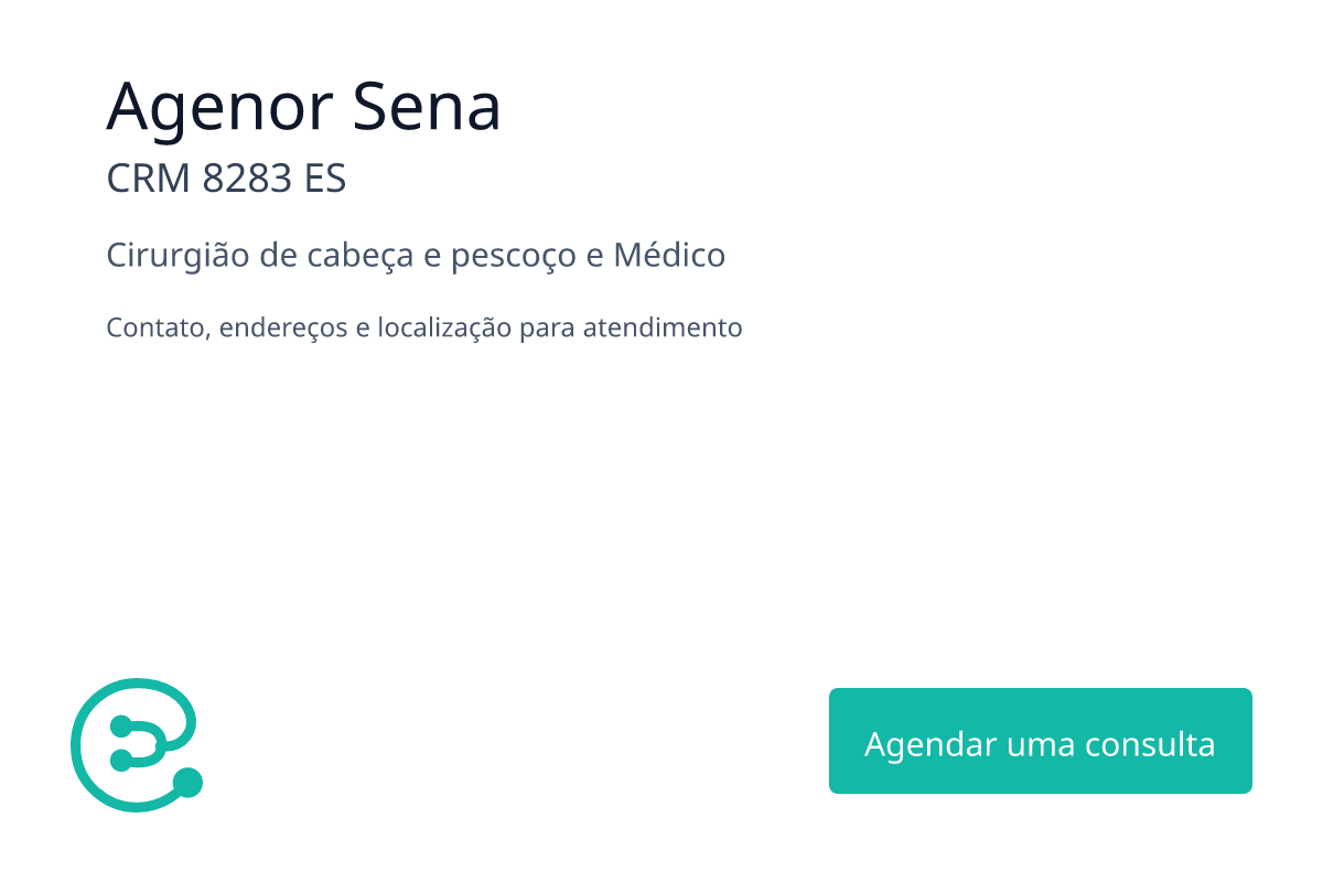 Agenor Sena, Cirurgião de cabeça e pescoço em Vitória - ES,Vila Velha - ES