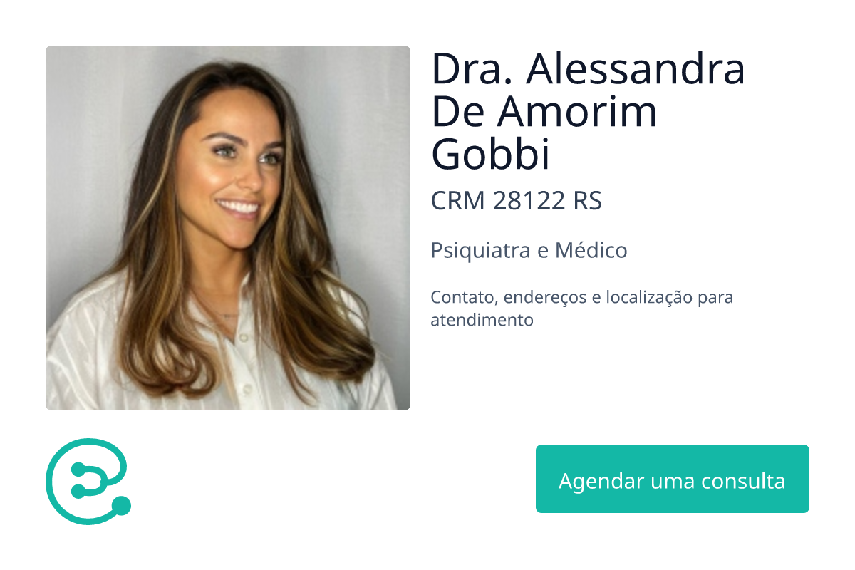 Dra. Alessandra De Amorim Gobbi, Psiquiatra em Novo Hamburgo - RS