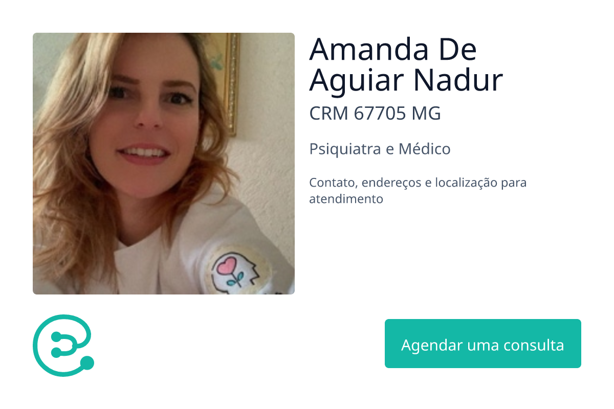 Amanda De Aguiar Nadur, Psiquiatra em Pouso Alegre - MG