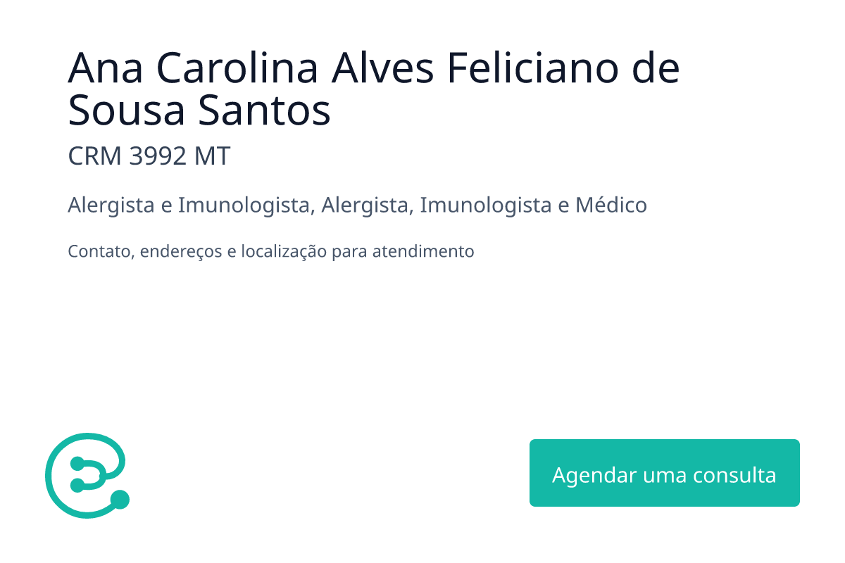 Ana Carolina Alves Feliciano De Sousa Santos Alergista E Imunologista
