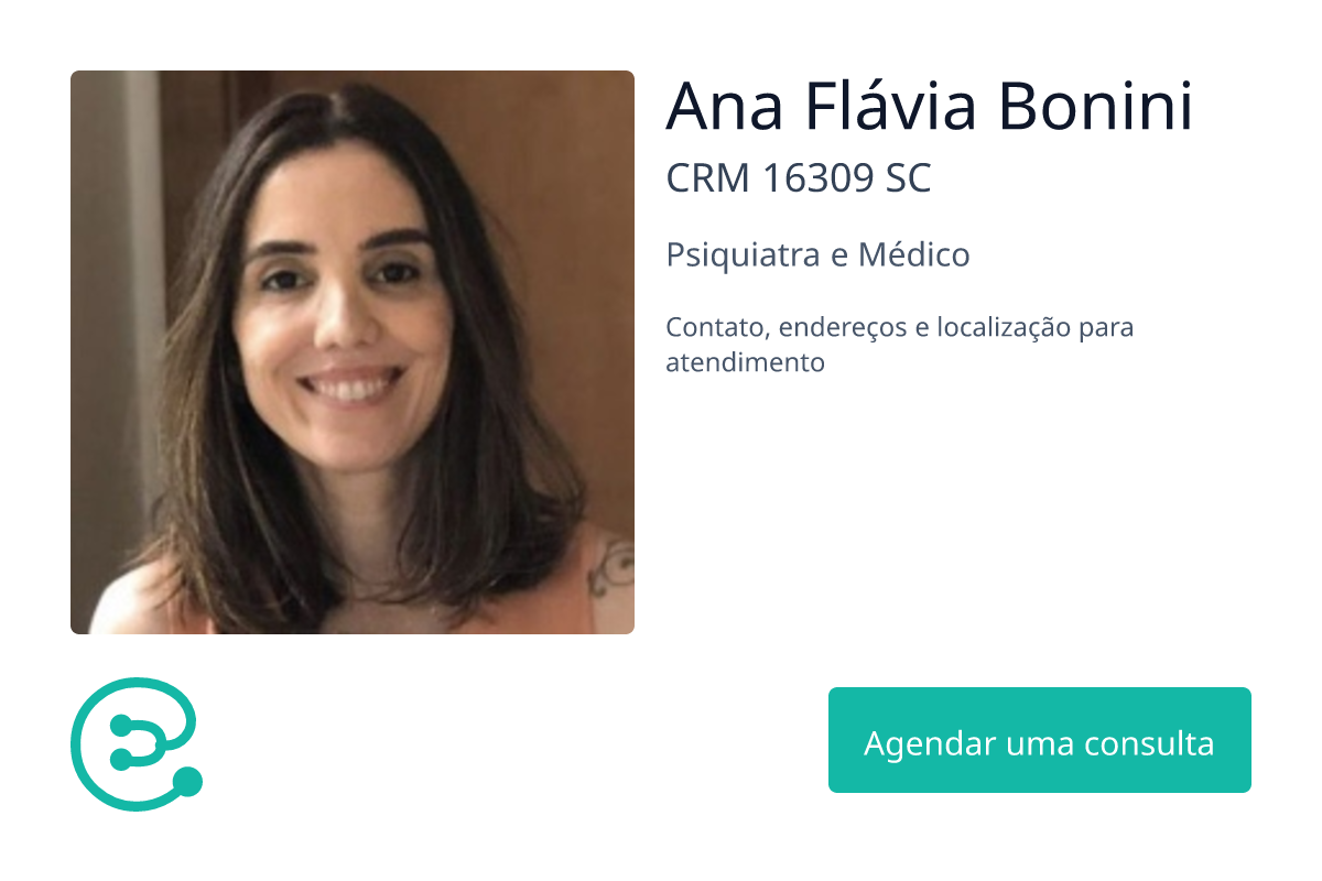 Ana Flávia Bonini, Psiquiatra em São Paulo - SP