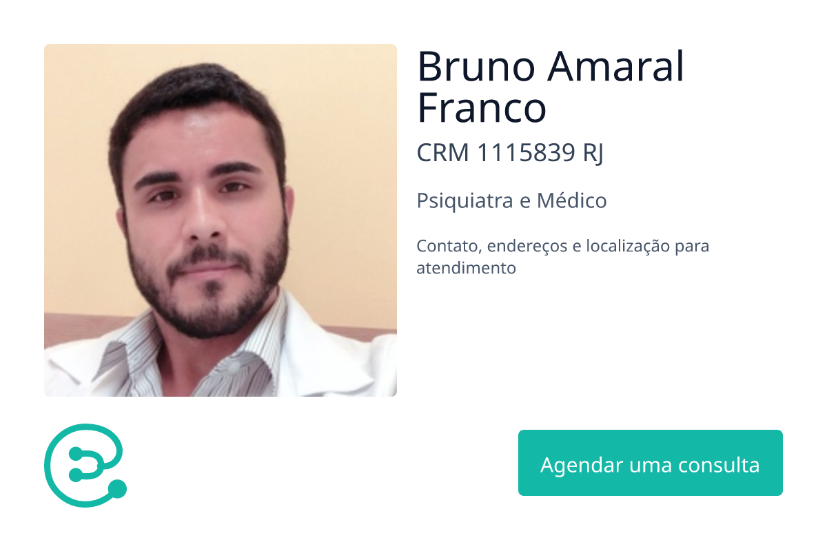 Bruno Amaral Franco, Psiquiatra em Rio de Janeiro - RJ