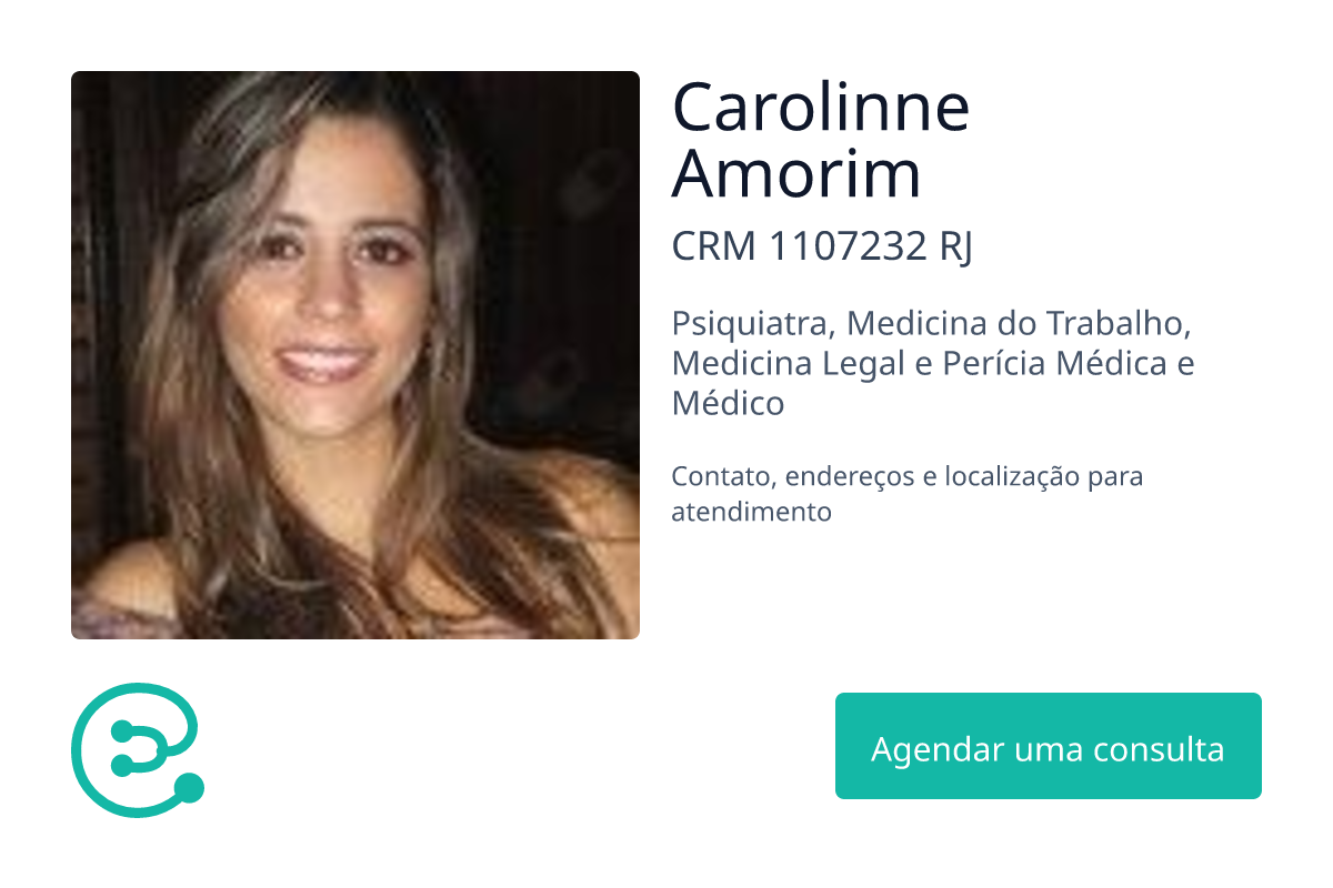 Carolinne Amorim, Psiquiatra em Barra do Piraí - RJ