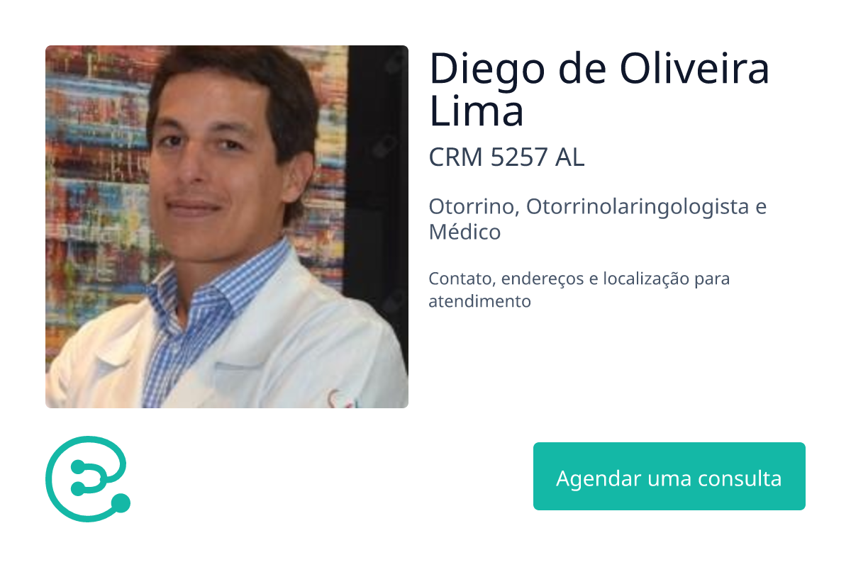 Diego de Oliveira Lima, Otorrino em Maceió - AL,Maceió - AL,Maceió - AL