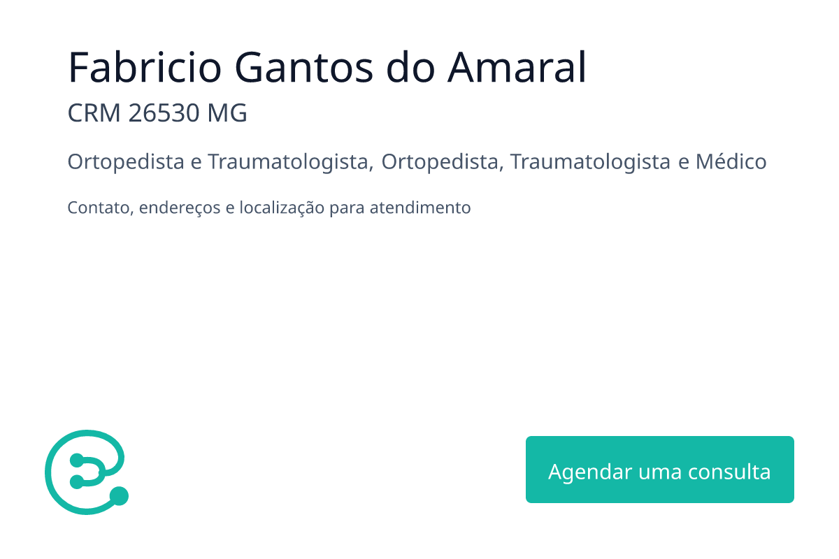 Fabricio Gantos do Amaral, Ortopedista e Traumatologista em Manhuaçu - MG