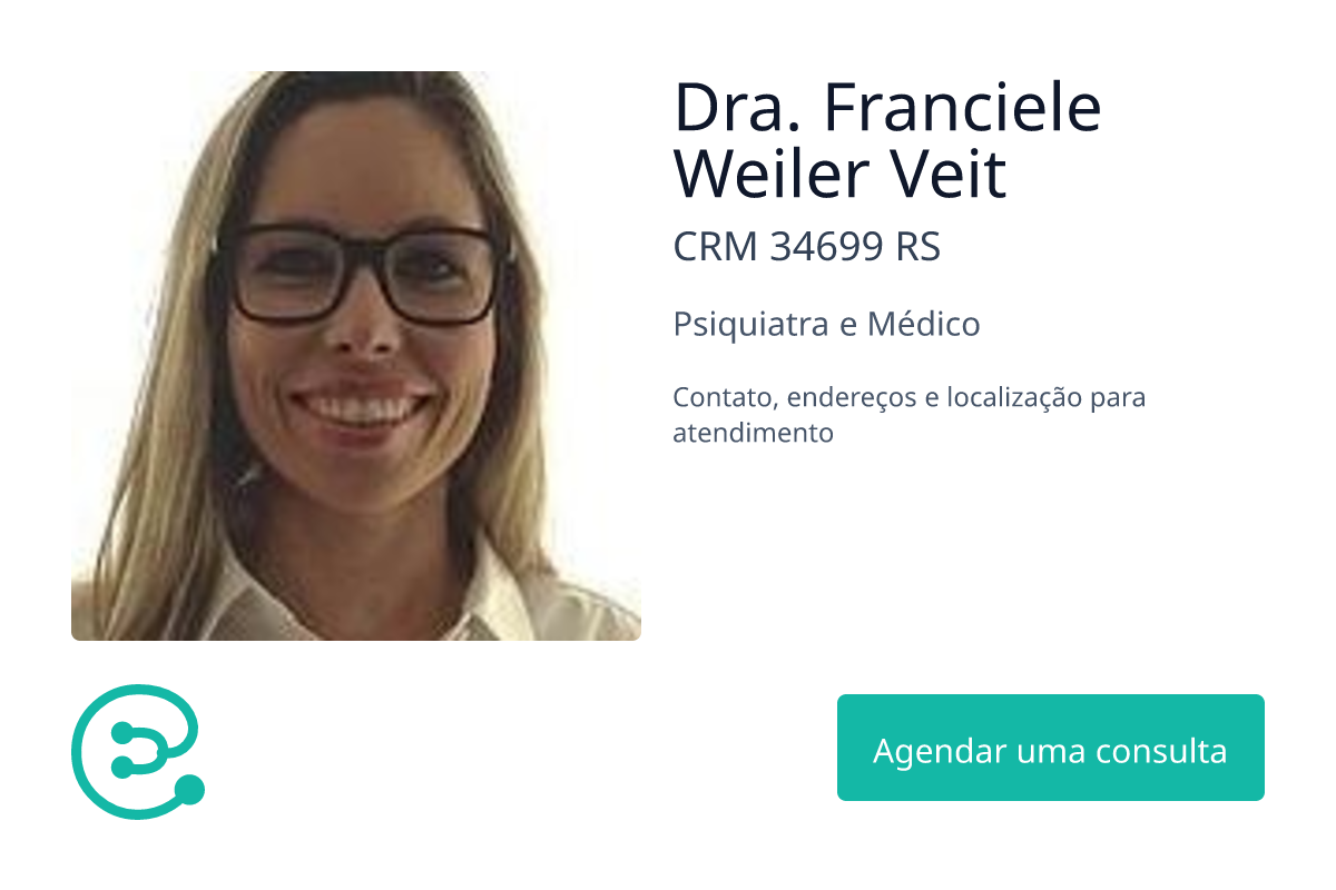 Dra. Franciele Weiler Veit, Psiquiatra em Porto Alegre - RS