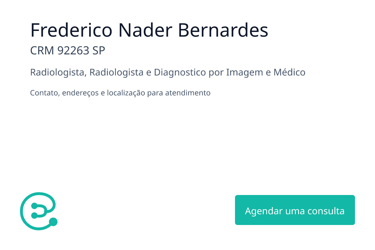Frederico Nader Bernardes, Radiologista em São José dos Campos - SP