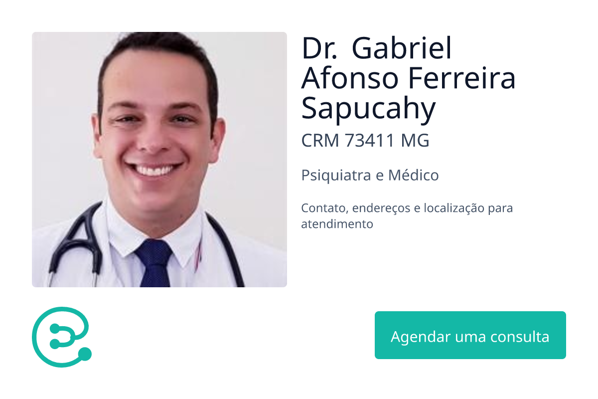 Dr. Gabriel Afonso Ferreira Sapucahy, Psiquiatra em Consolação - MG