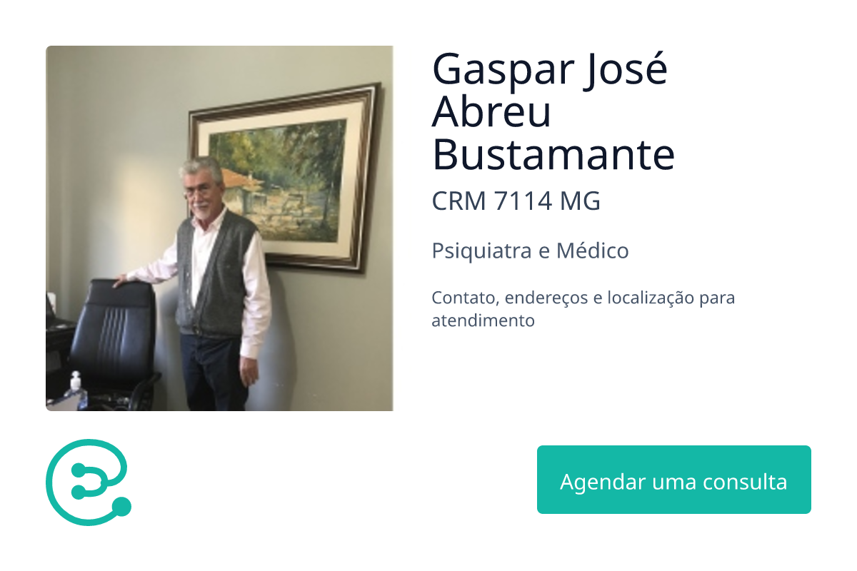 Gaspar José Abreu Bustamante, Psiquiatra em Pouso Alegre - MG