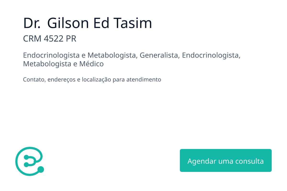 Dr. Gilson Ed Tasim, Endocrinologista e Metabologista em Maringá - PR