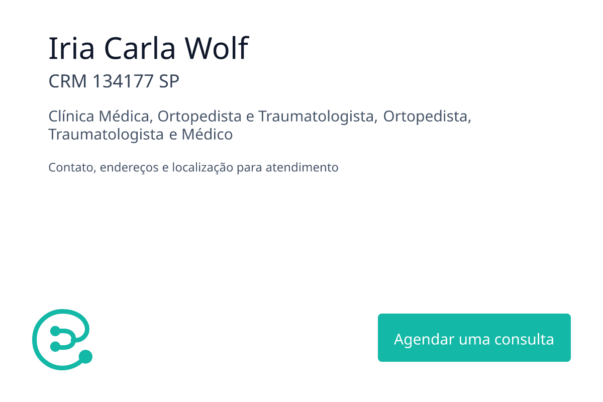 Iria Carla Wolf, Clínica Médica em Itatiba - SP,Itatiba - SP