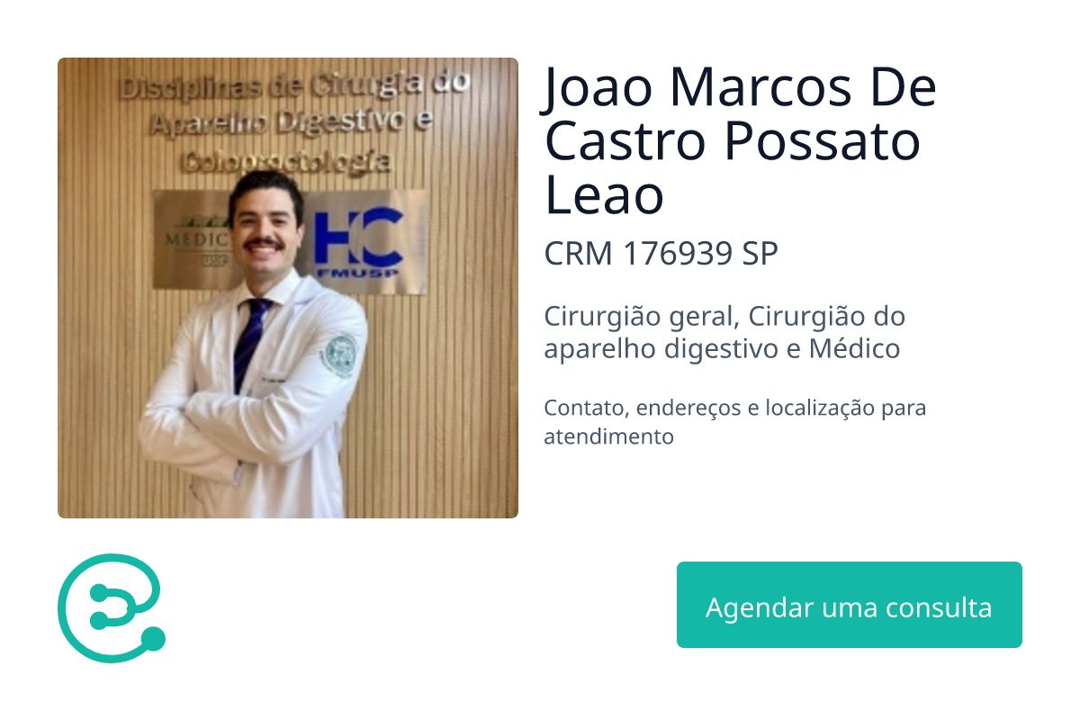 Joao Marcos De Castro Possato Leao, Cirurgião geral em Jundiaí - SP
