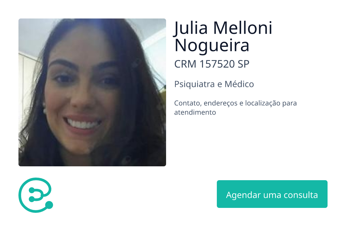 Julia Melloni Nogueira, Psiquiatra em Americana - SP
