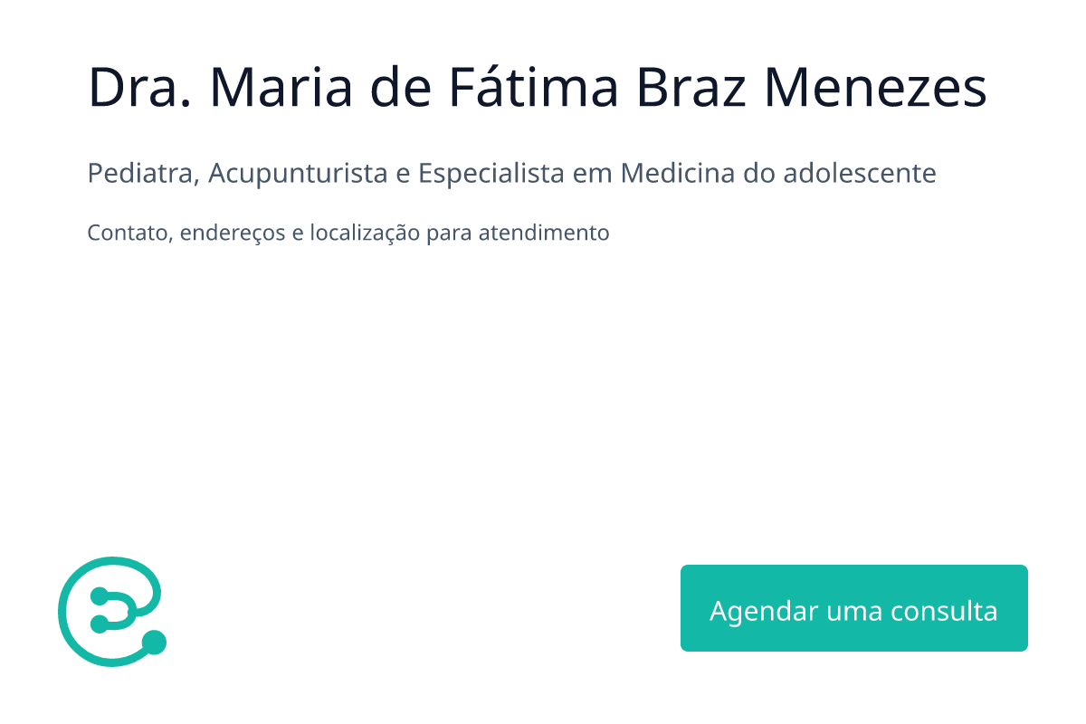 Dra. Maria de Fátima Braz Menezes, Pediatra em São Paulo - SP