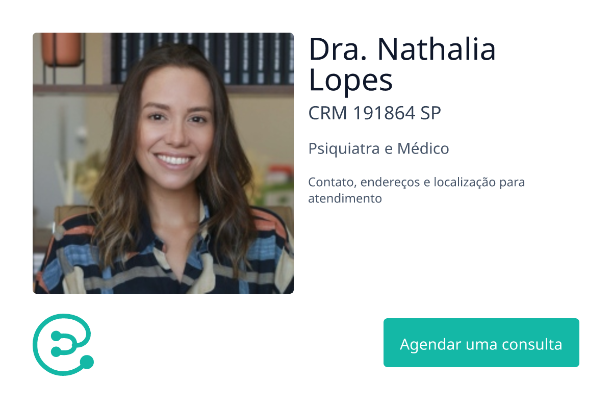 Dra. Nathalia Lopes, Psiquiatra em São Paulo - SP