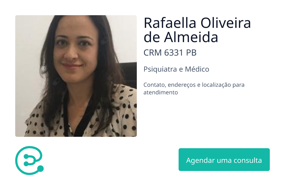 Rafaella Oliveira de Almeida, Psiquiatra em Campina Grande - PB